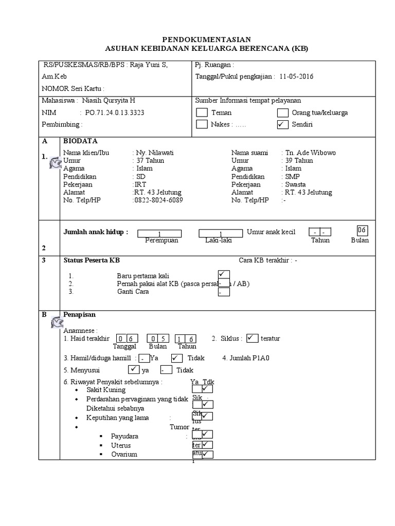 Format Askeb KB | PDF