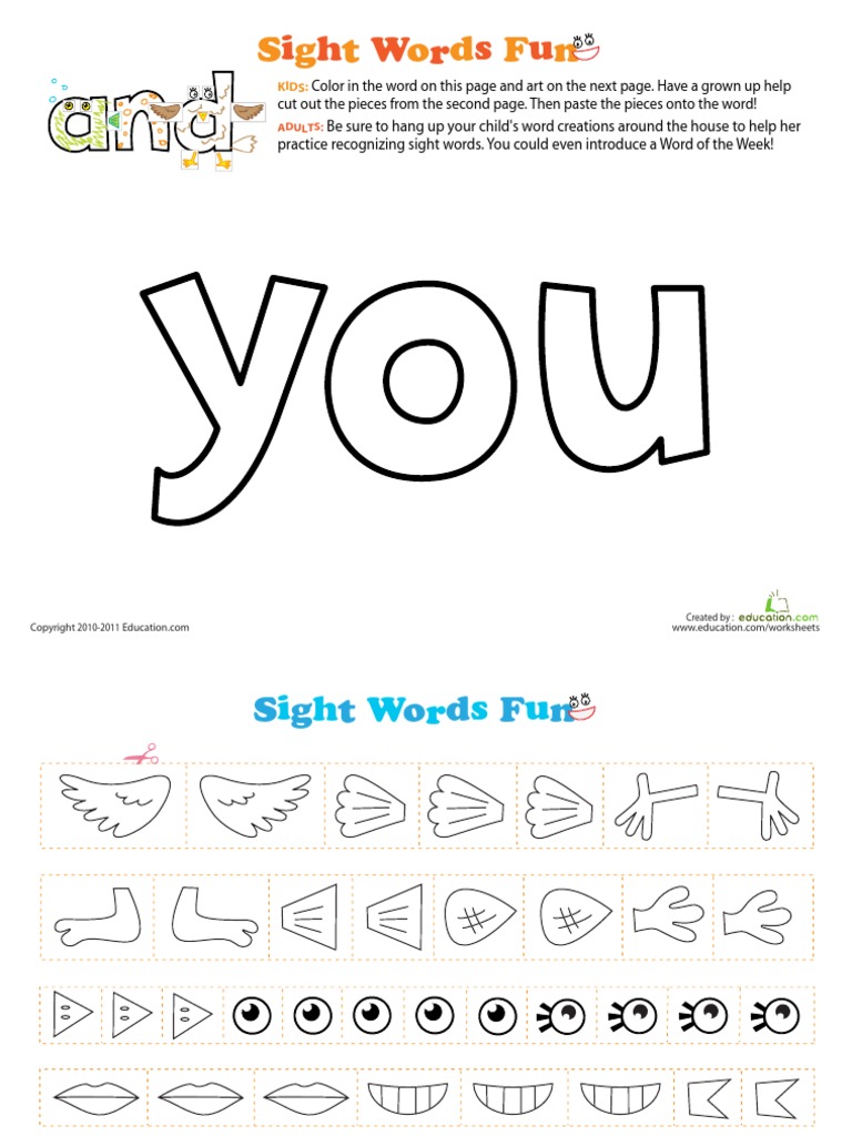 Decorate Sight Word You | PDF