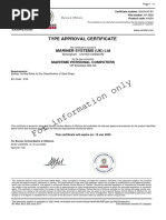 Type Approval Certificate | PDF