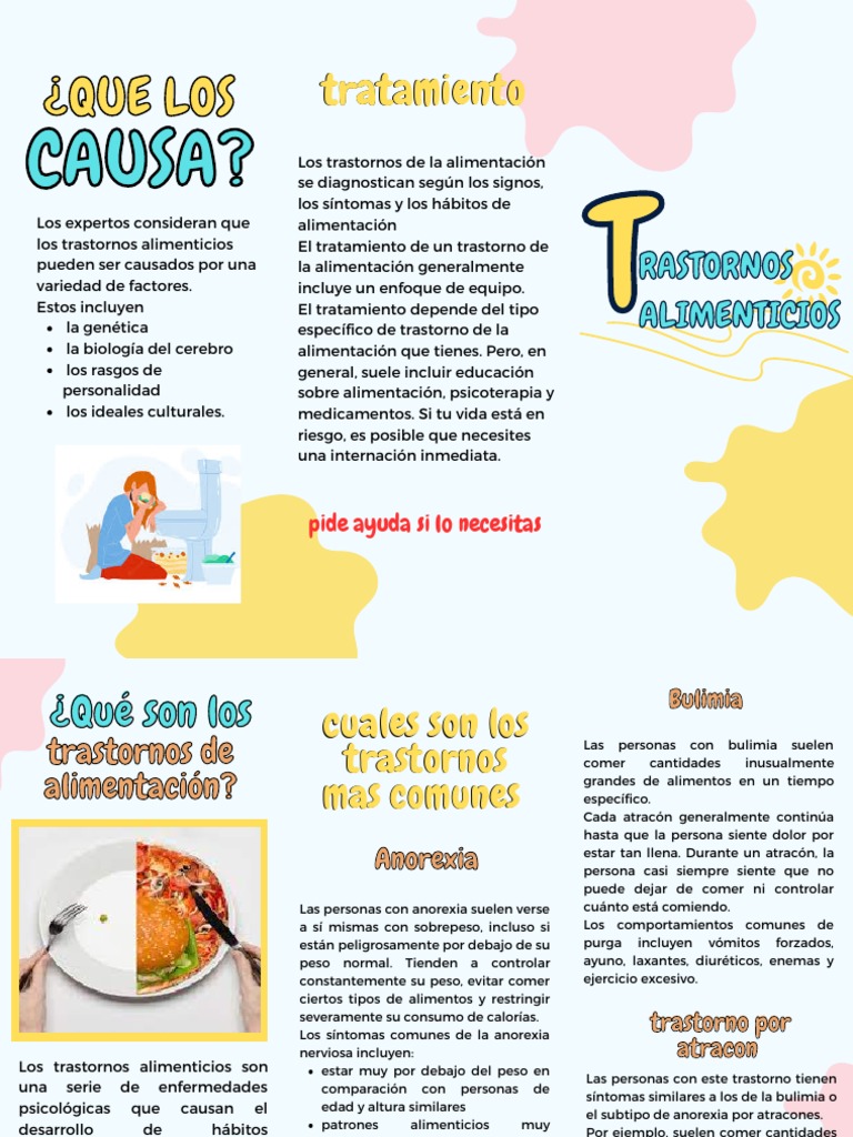 Folleto de Trastornos de La Alimentación | PDF | Desorden alimenticio ...