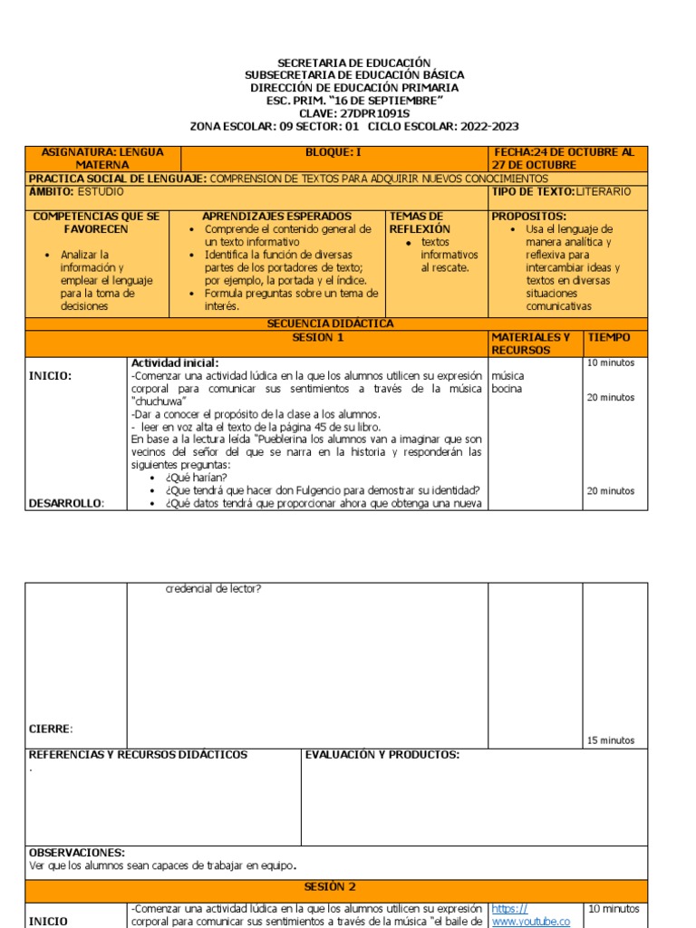 Planeacion 3b Pdf Evaluación Educación Primaria