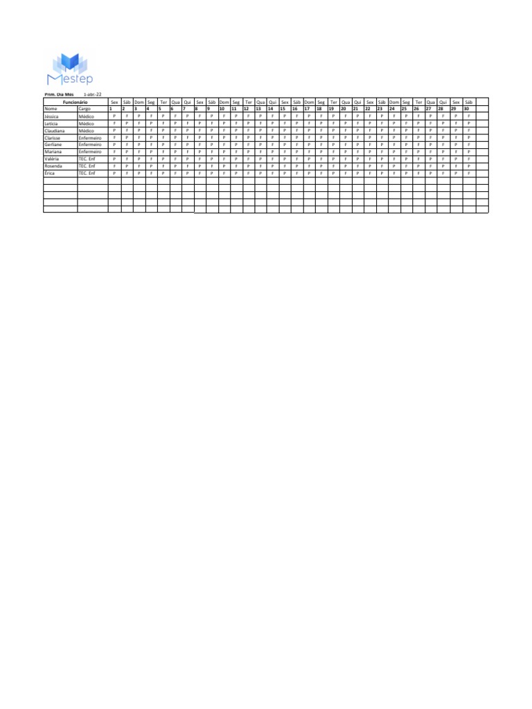 Escala 12x36 exemplo.xlsx | PDF