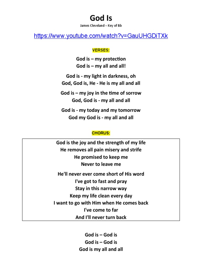 God Is - James Cleveland | PDF