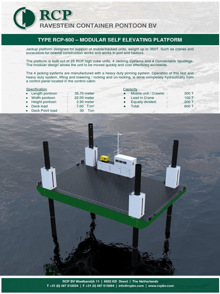 RCP 600 Data Sheet UK 2015 | PDF | Crane (Machine) | Manufactured Goods