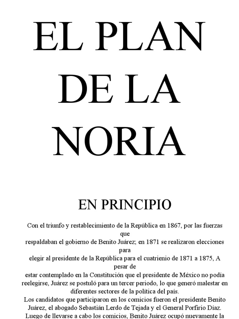 El Plan de La Noria | PDF | Gobierno | México