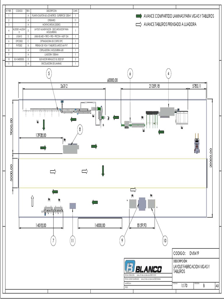 DV0419 - Layout Fabricacion Vigas y Tableros. R1 | PDF