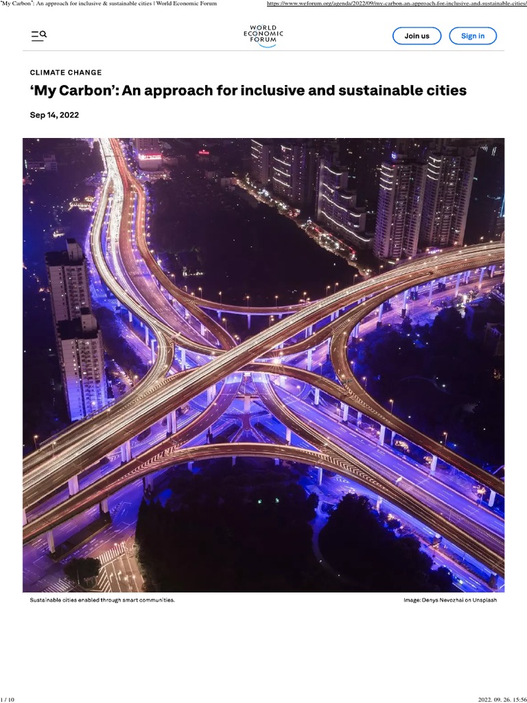 My Carbon' - An Approach For Inclusive & Sustainable Cities - World ... My Carbon' - An Approach For Inclusive & Sustainable Cities - World ...