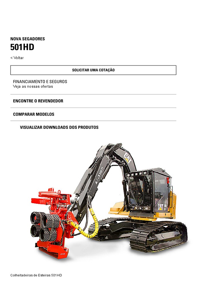 Colheitadeira Caterpillar 501HD | PDF | Motores | Veículos