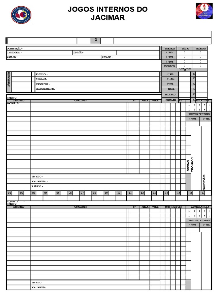 Sumula Futsal | PDF | Esportes | Futebol