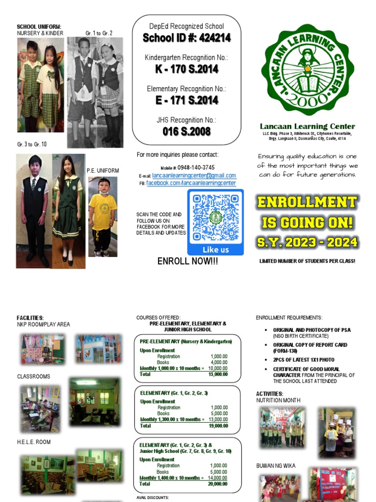 LLC Brochure 2023 - 2024 PDF | PDF | Educational Stages