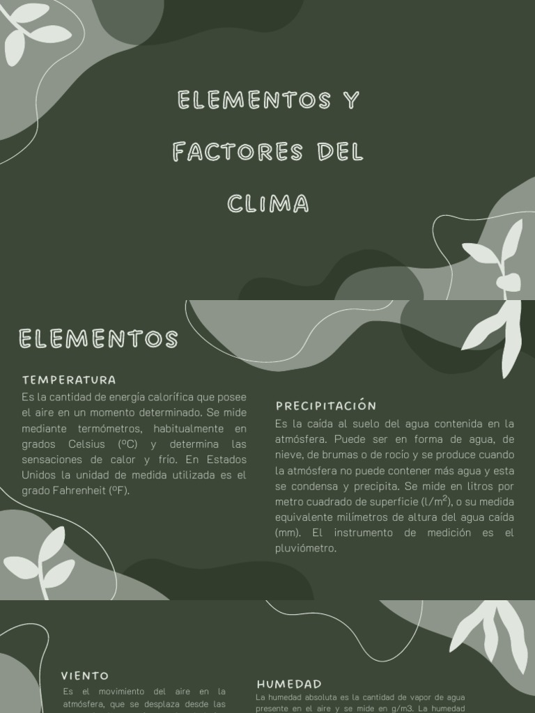 Elementos y Factores Del Clima PDF | PDF | Clima | Humedad