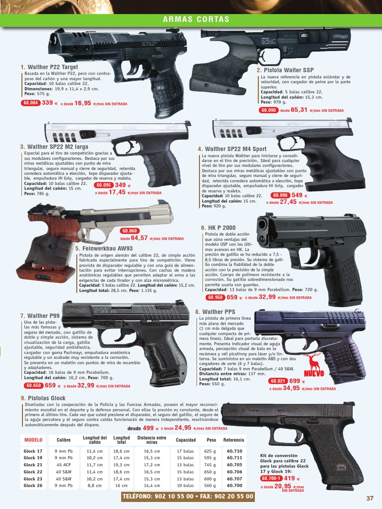 Armas Cortas PDF | PDF | Pistola | Revólver
