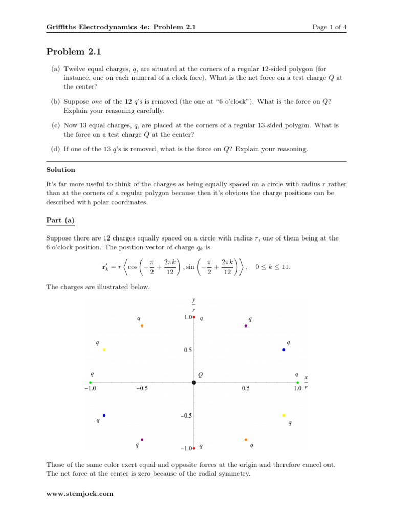 GriffithsED4eCh2p1 PDF | PDF | Force | Physical Quantities