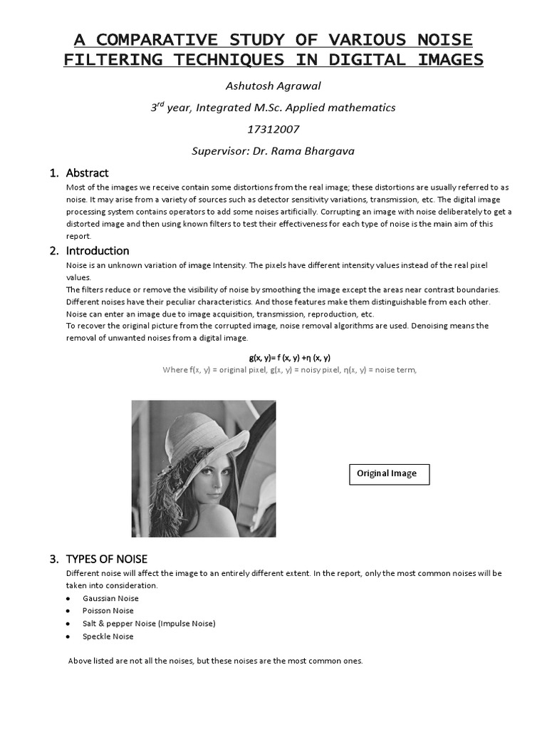 A Comparative Study of Various Noise PDF | PDF | Signal Processing ...