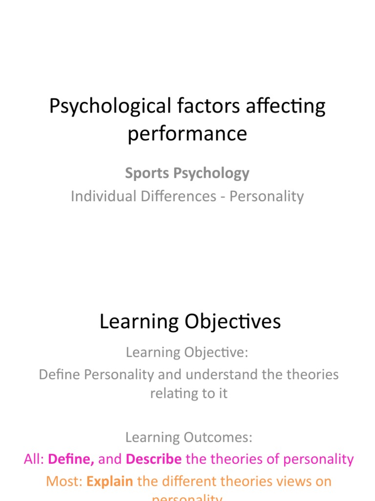 Psychology 1 Individual Differences Personality | PDF | Extraversion And Introversion | Id