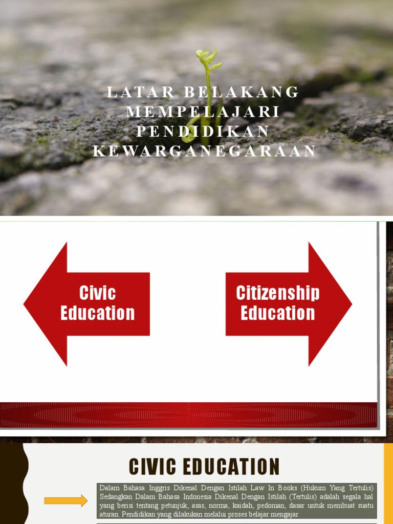 Latar Belakang Mempelajari Pendidikan Kewargenegaraan (Part1 PKN) | PDF