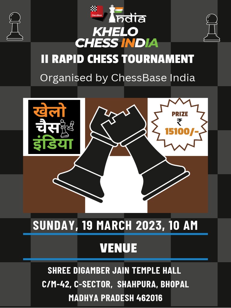 Rapid Chess Tournament Announcement with Schedule, Prizes, and ...