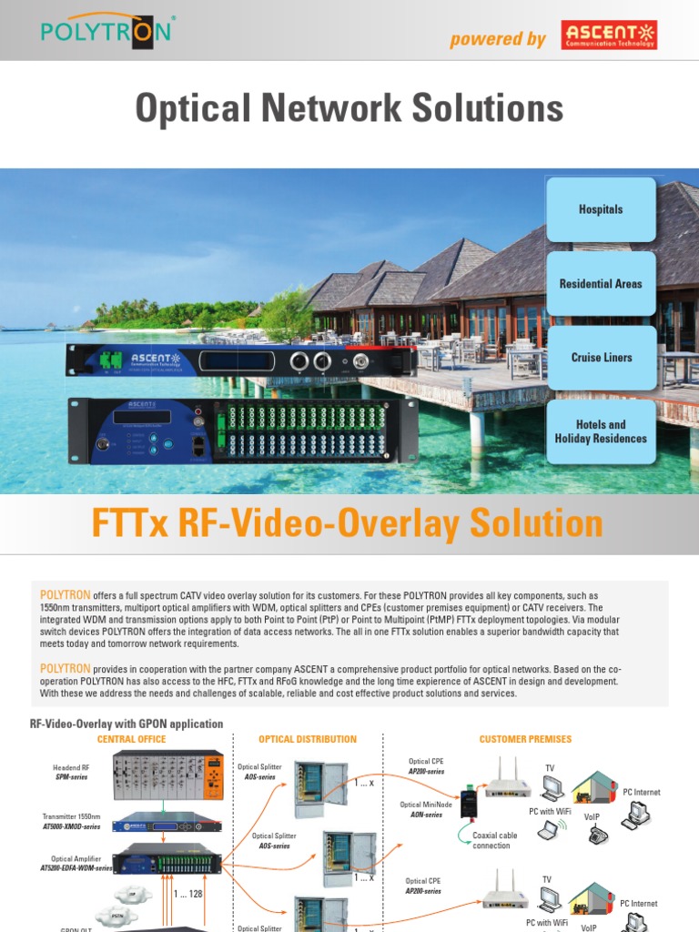 Optical Network Solutions for ISPs | PDF | Wavelength Division Multiplexing | Fiber To The X