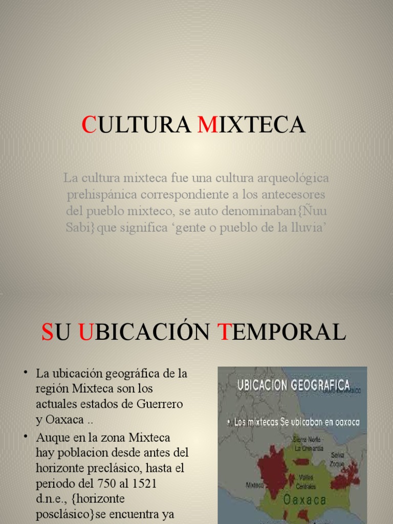Cultura Mixteca | PDF | Cultura de las Americas