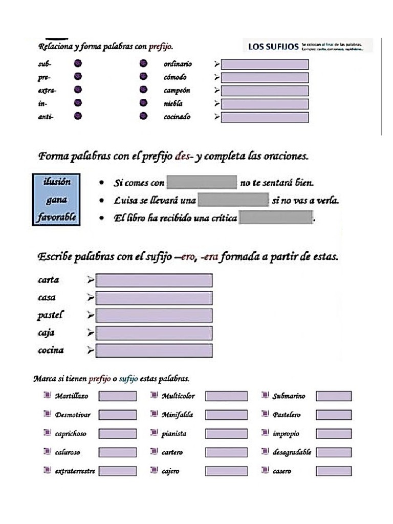 Prefijos y Sufijos | PDF