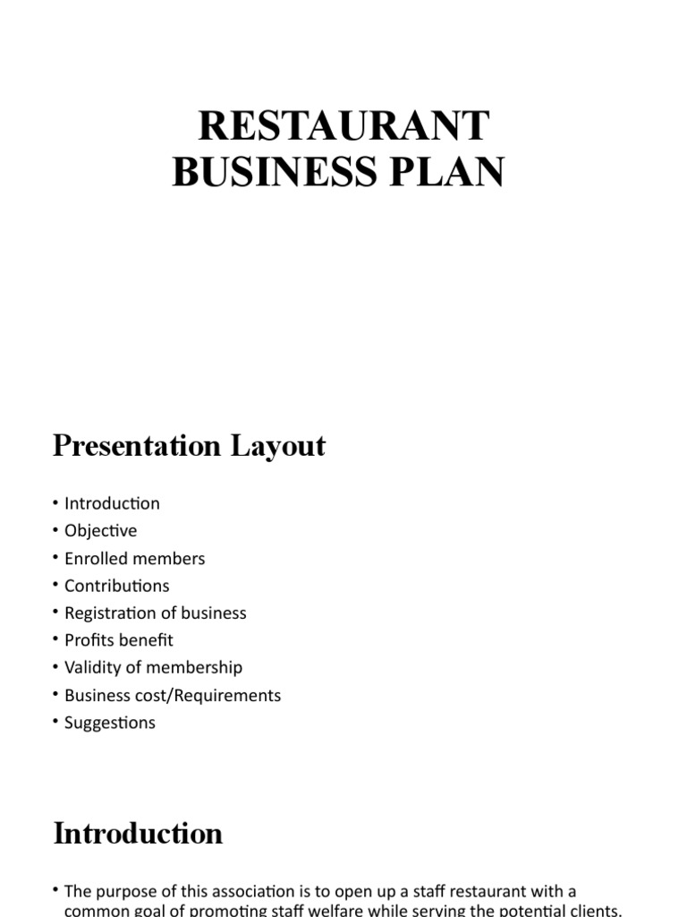Restaurant Business Plan | PDF | Economies | Business