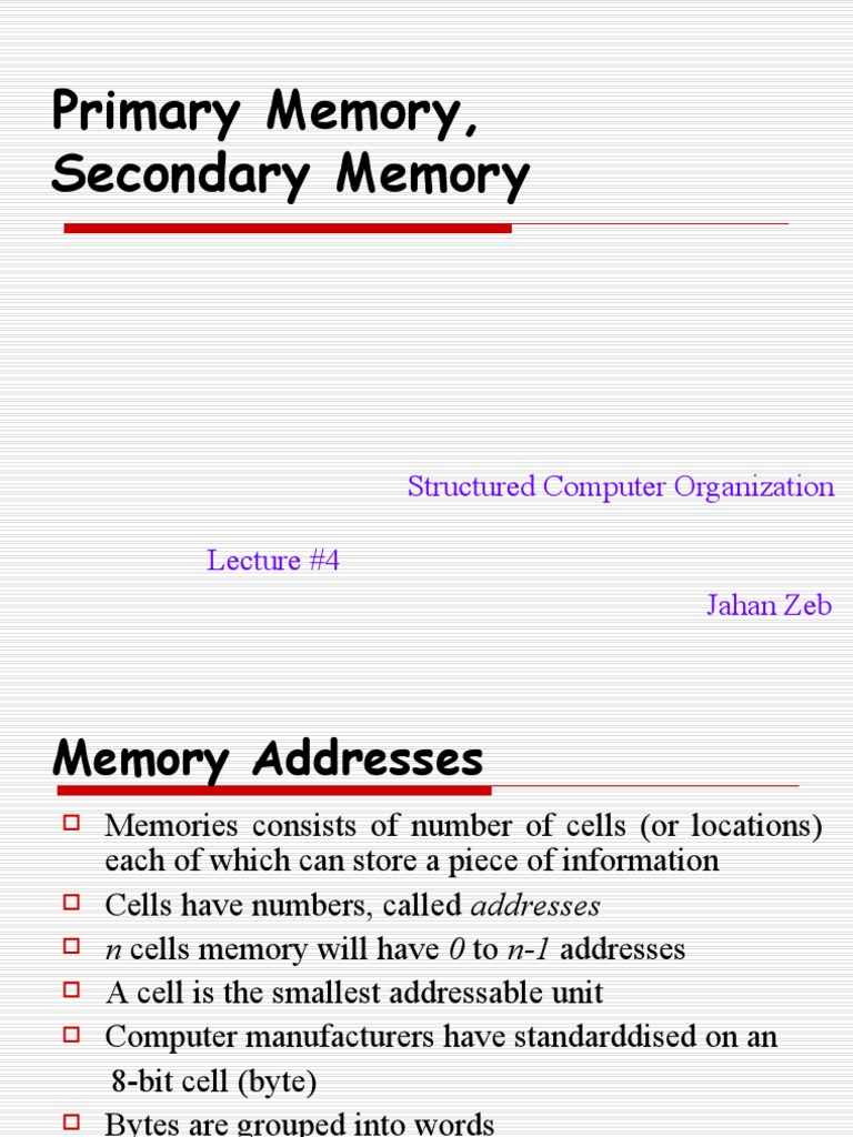 Primary and Secondary Memory | PDF | Hard Disk Drive | Cpu Cache