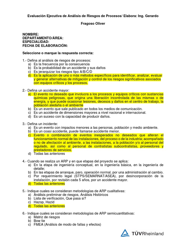 Análisis de Riesgos de Proceso | PDF | Evaluación