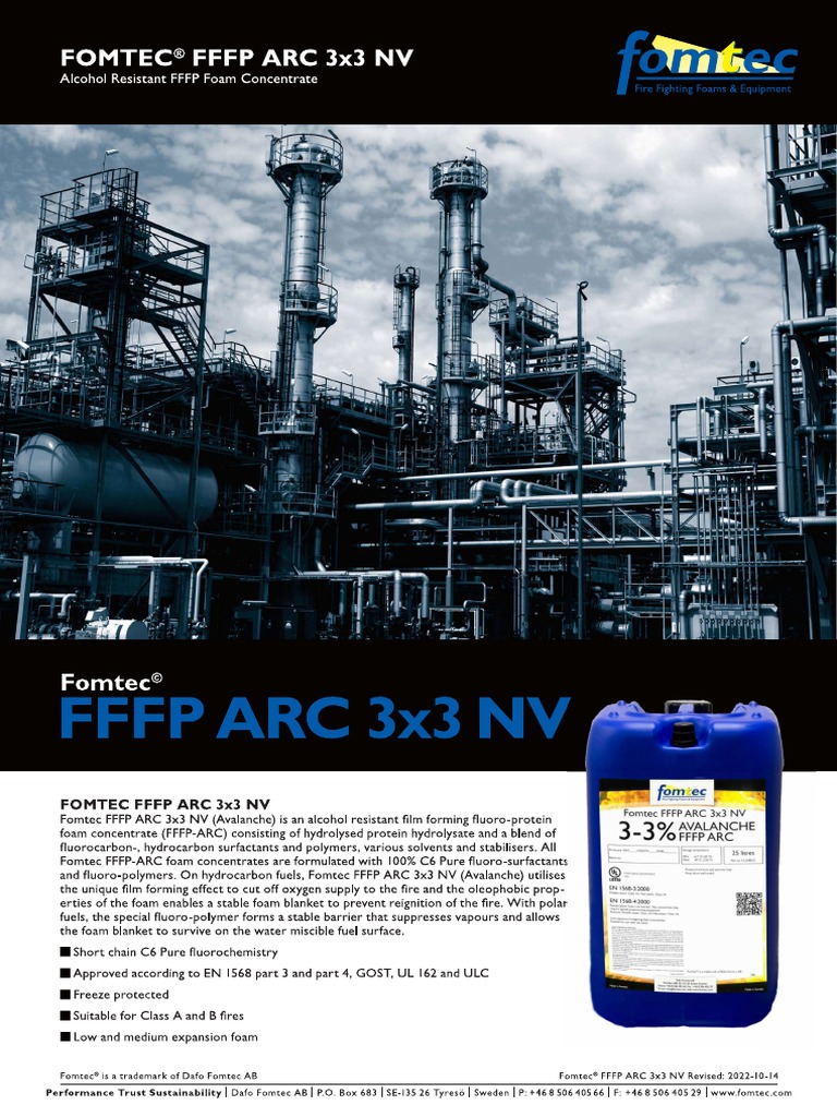 TDS - Fomtec FFFP ARC 3x3 NV | PDF