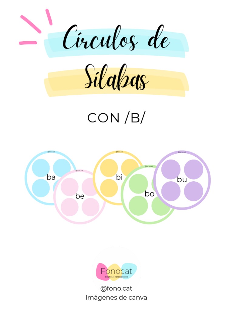 Círculos de Sílabas (Con B) | PDF