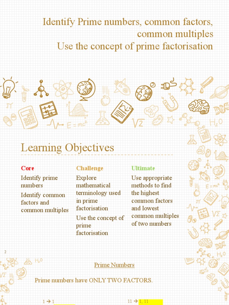 GCSE 1-3 Prime Factors and Trees Week 23 | PDF | Factorization | Algebra