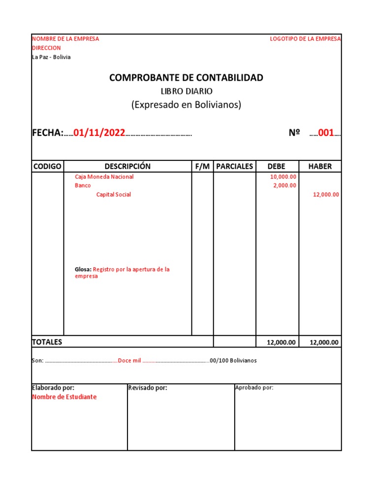 FORMATO DE LIBRO DIARIO | PDF