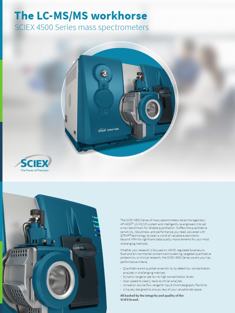 SCIEX 4500 Workhorse Brochure | PDF | Liquid Chromatography–Mass ...