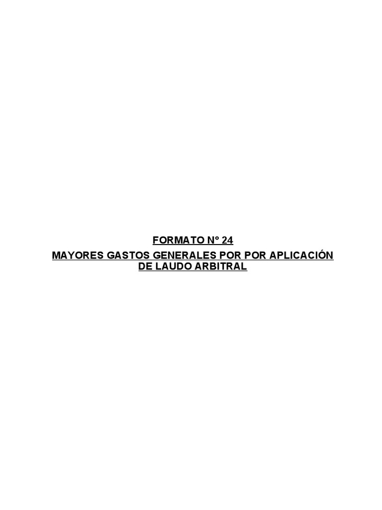 F 24 - Mayores Gastos Generales Por Laudo Arbitral - ENE.20 | PDF