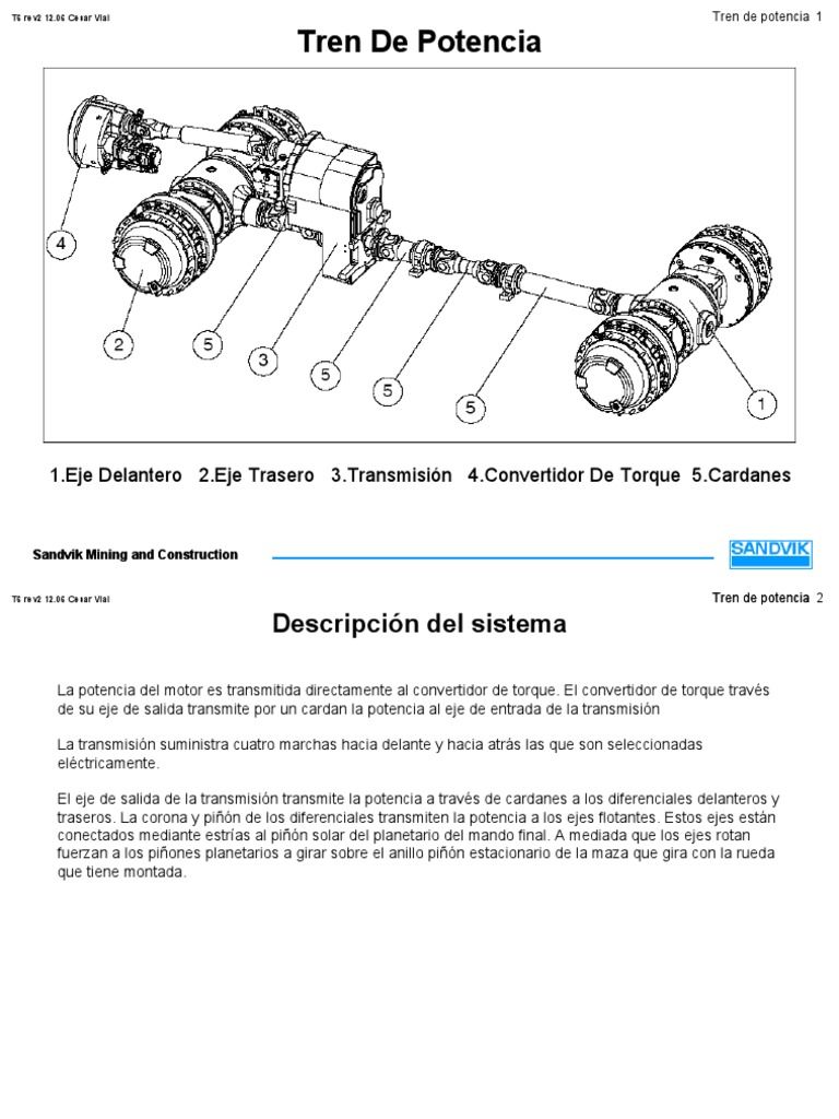 Power Train Español | PDF | Engranaje | Eje