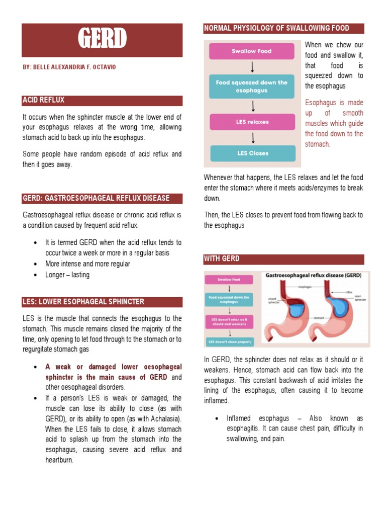 Written Report GERD | PDF | Gastroesophageal Reflux Disease | Esophagus