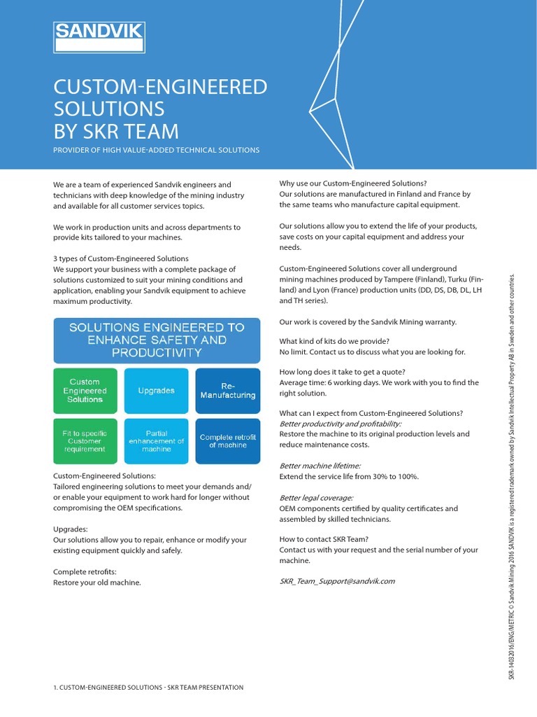 Custom-Engineered Solutions by SKR Team - SKR TEAM PRESENTATION - UG ...