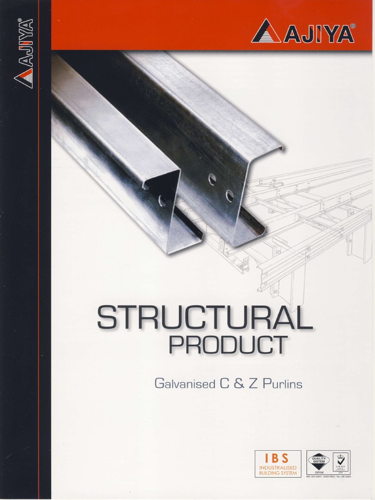 AJIYA-Structural Product Purlin PDF | PDF | Secondary Sector Of The Economy | Civil Engineering