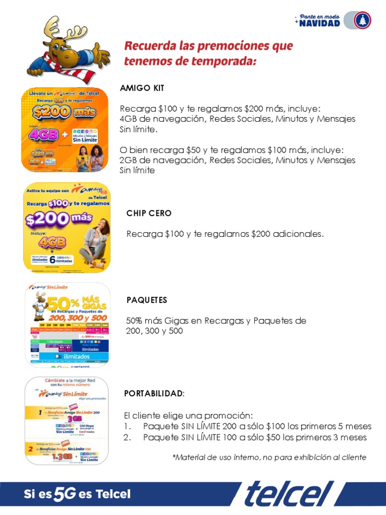 Promociones Navidad Telcel 2022 PDF | PDF