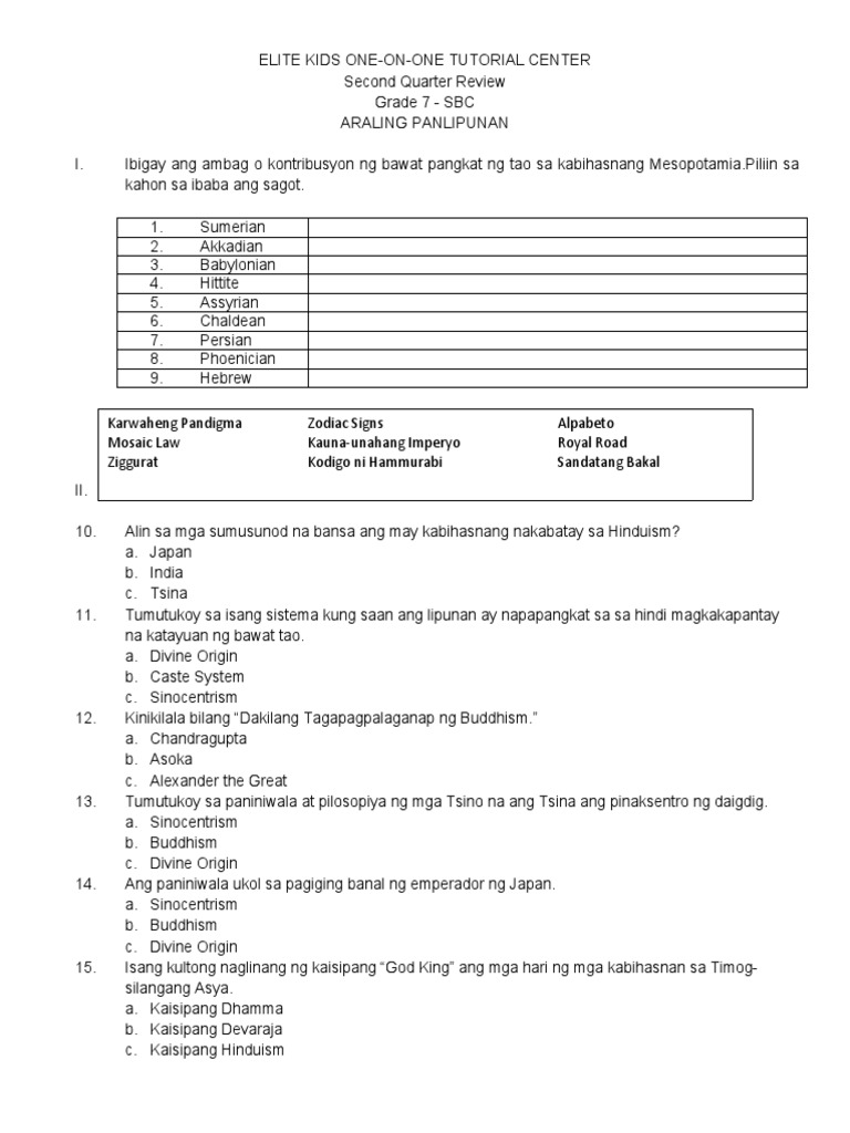 7 AP 7 (2nd Q) | PDF
