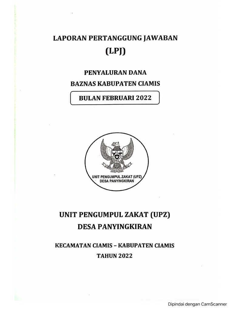 Contoh LPJ Santunan | PDF