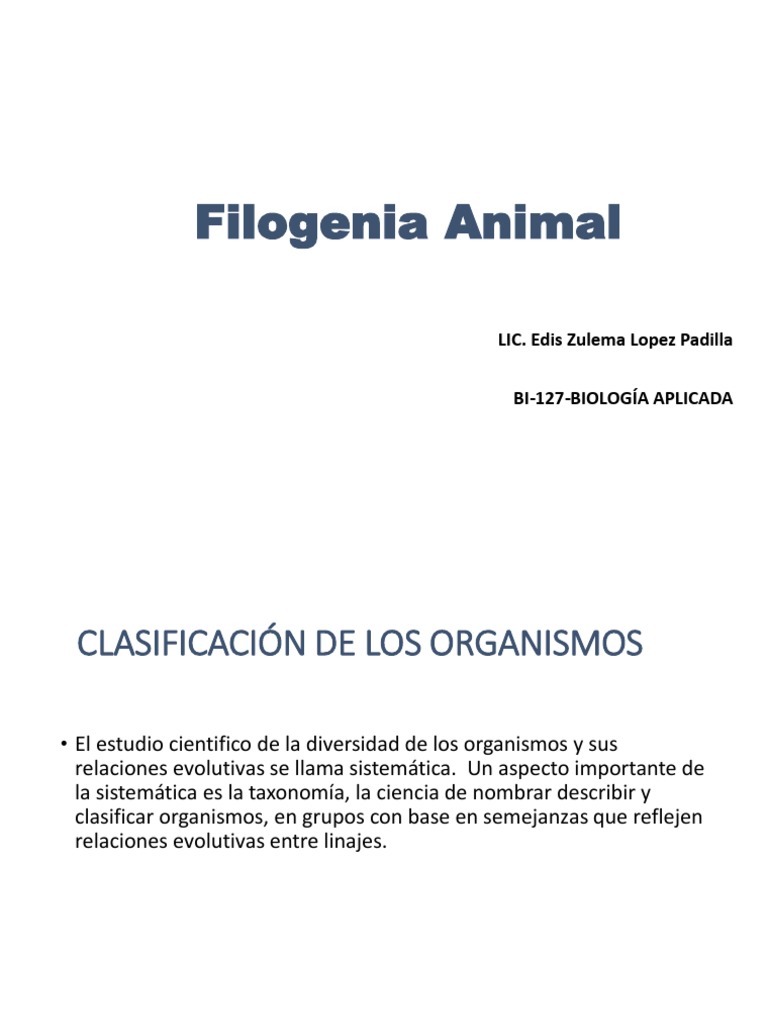 Una descripción detallada de la filogenia y clasificación de los ...