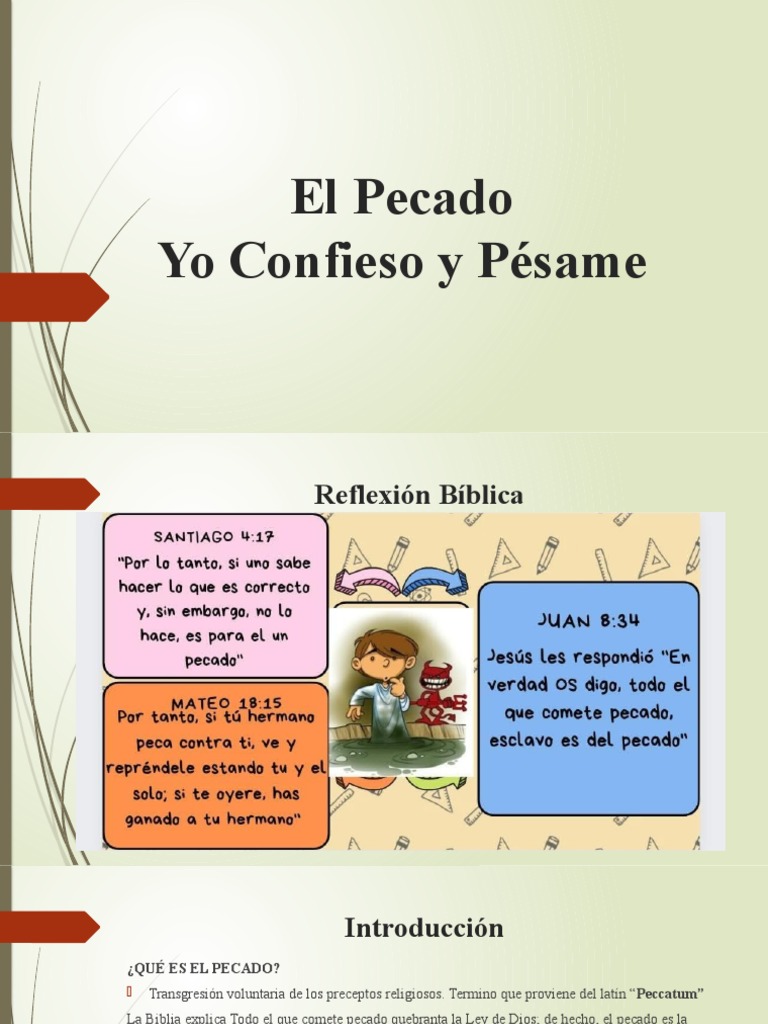El Pecado, Yo Confieso y Pesame | PDF | Pecado | Adán y Eva