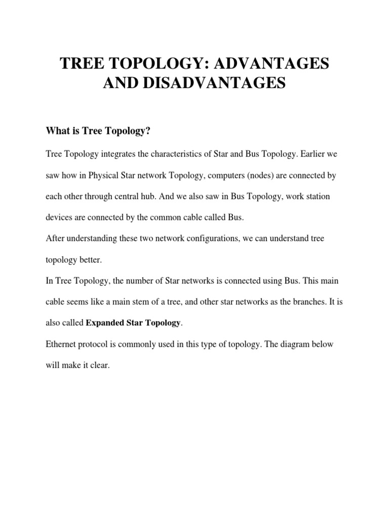 Tree Topology Advantages and Disadvantages | PDF