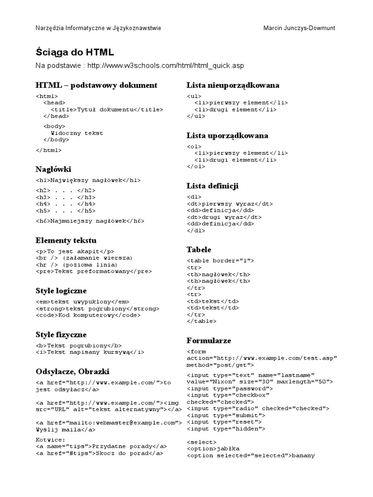 Sciaga HTML PDF | PDF