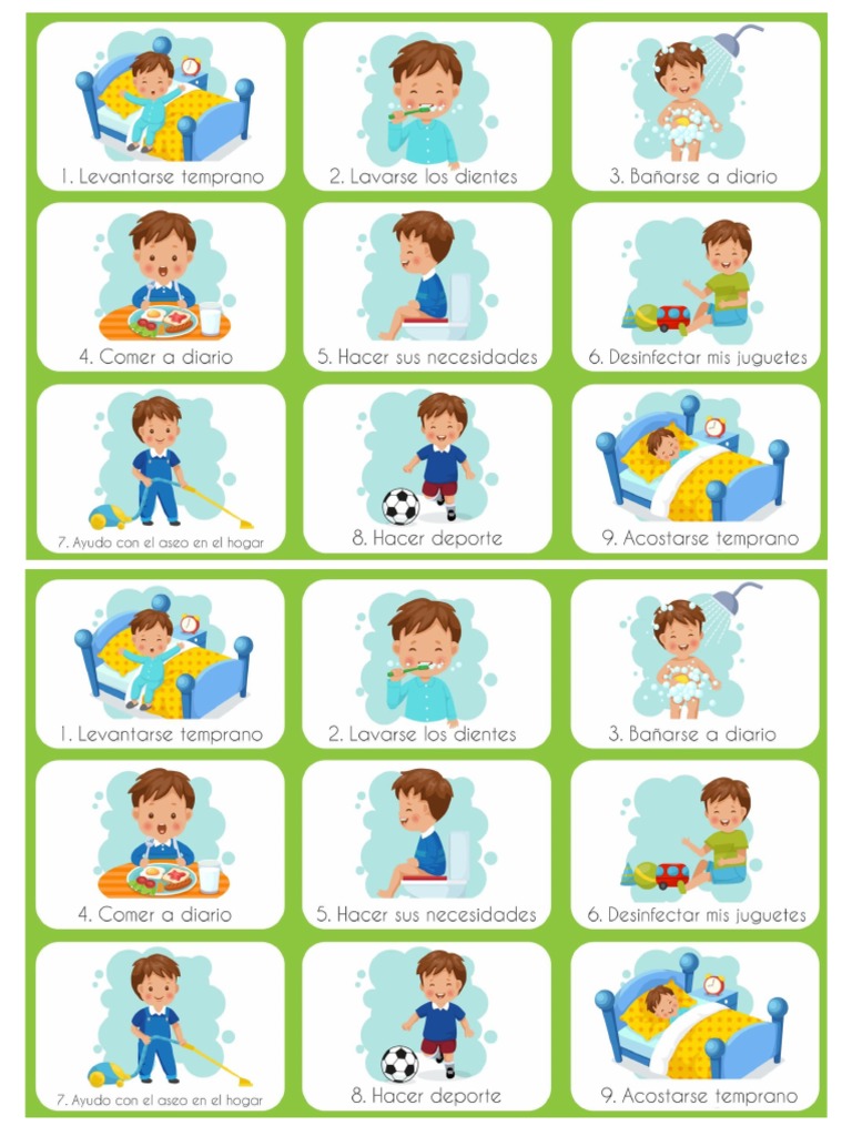 Habitos de Higiene Memorama | PDF