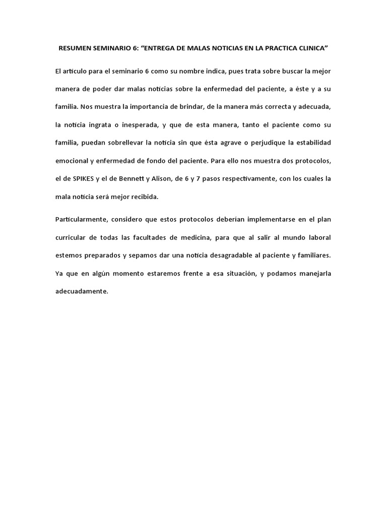 Resumen Seminario 6 | PDF
