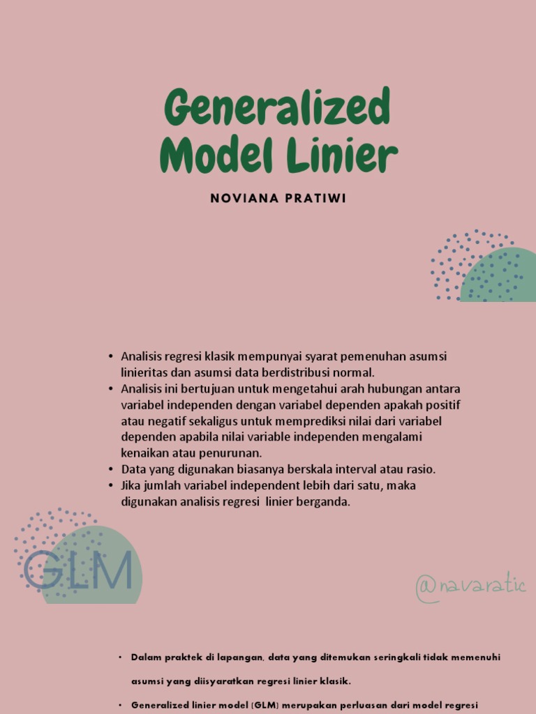 Generalized Model Linier | PDF