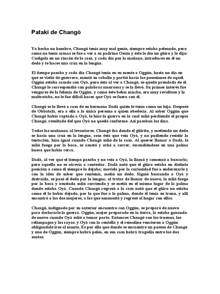 Pataki de Chango | PDF