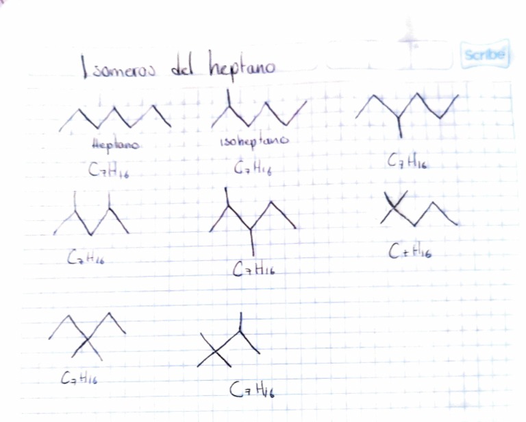 Tarea 5.isomeros Del Heptano | PDF
