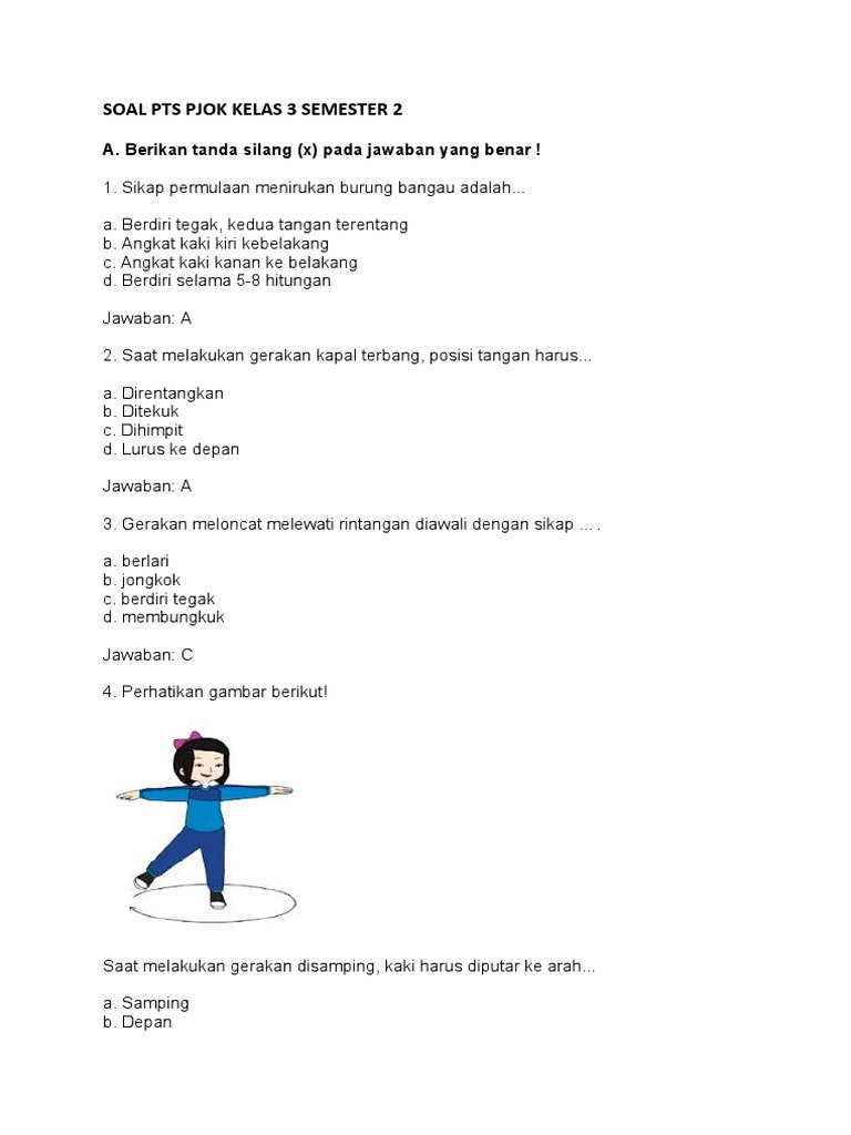 Soal PTS Pjok Kelas 3 Semester 2 | PDF